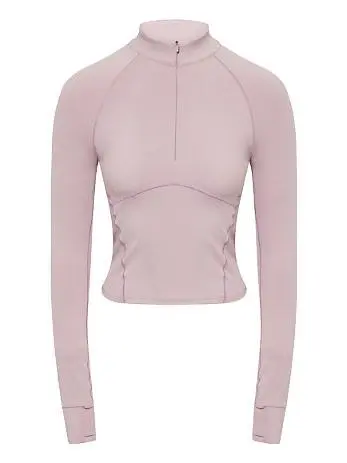 ADANOLA Ultimate Long-sleeve Stretch-woven Top - Dusk