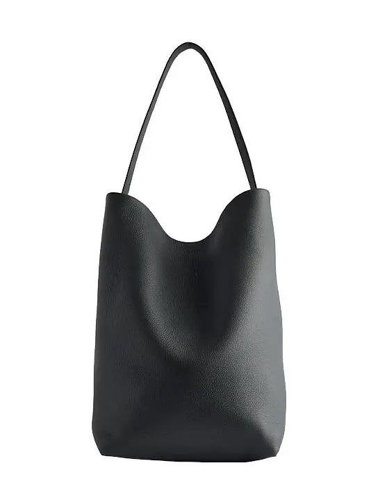 THE ROW N/s Park Large Leather Tote Bag - Dark Pine