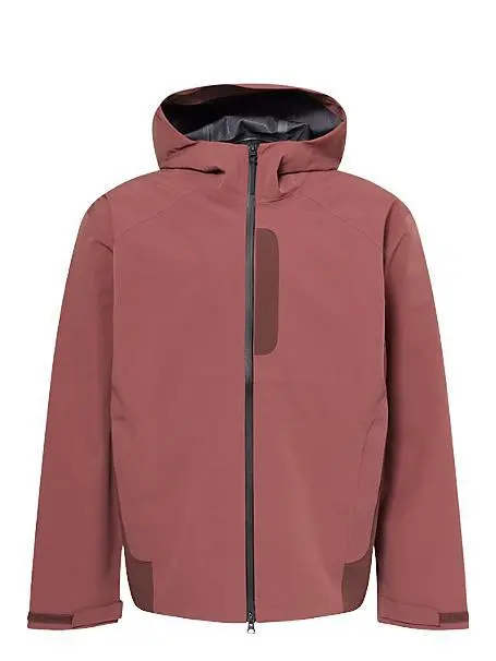 HIKING PATROL Hooded Waterproof Nylon Blend Jacket - Maroon