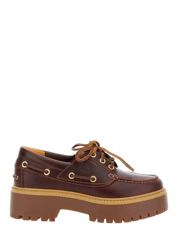 Timberland Stone Street Leather Boat Loafers - Red