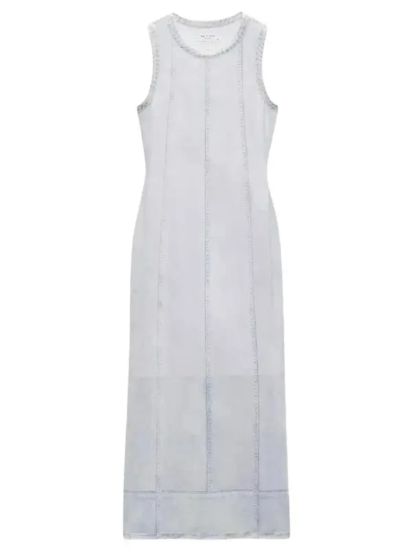 Rag & Bone Melody Sleeveless Seam-detail Dress - Blue