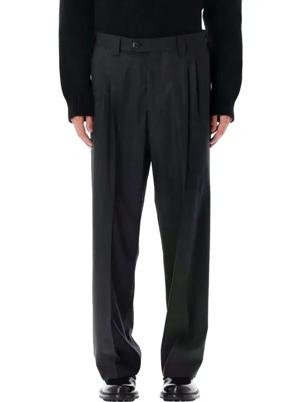 MFPEN Pleated Tailored Trousers - Grey