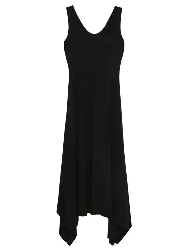 HAMZA Asymmetric A-line Dress - Black