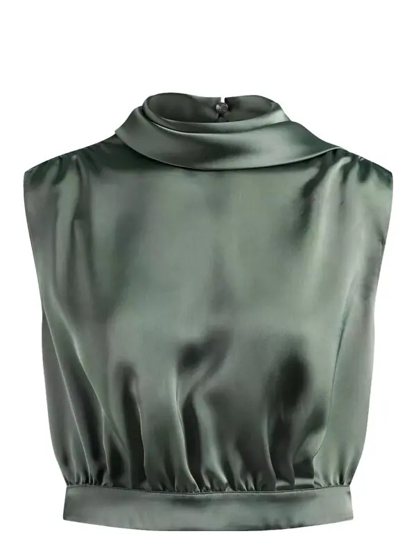 Hugo Boss High-neck Sleeveless Top - Green