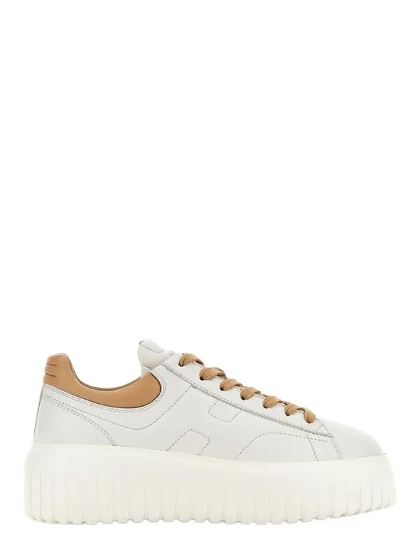 Hogan H-stripes Leather Sneakers - White