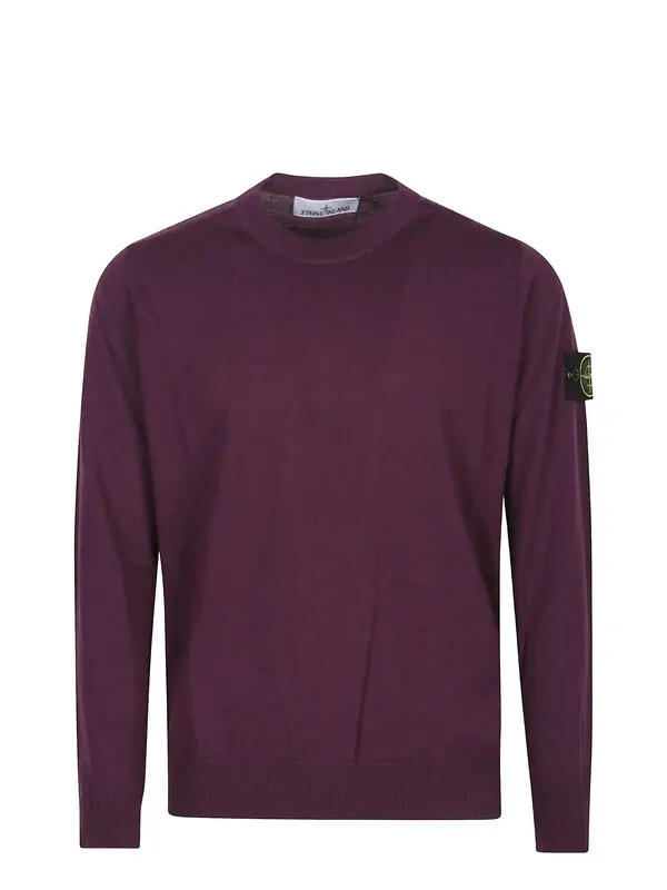 Stone Island Logo Pullover - Red