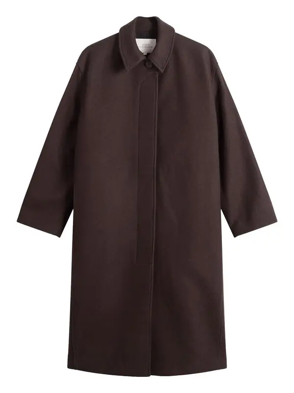 Studio Nicholson Ria A-line Overcoat - Espresso