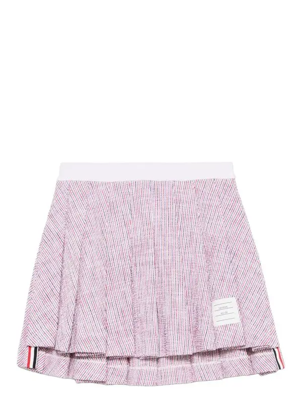 Thom Browne Rwb Stripe Cotton Mini Skirt - Multi