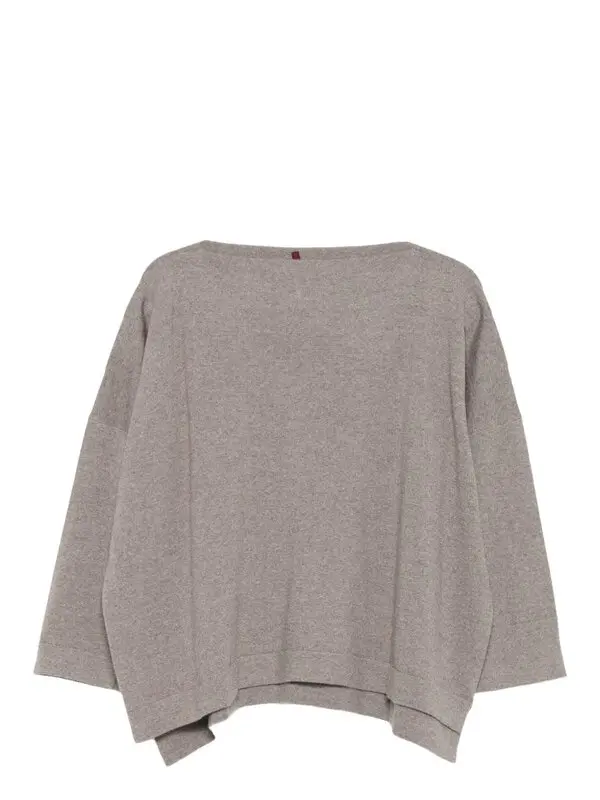 DANIELA GREGIS Wool Boat-neck Sweater - Beige