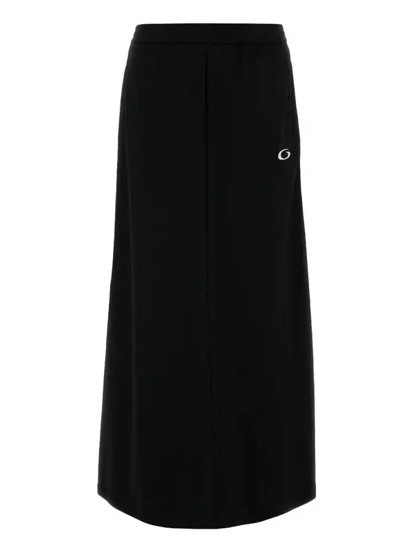 Woolrich Cotton A-line Long Skirt - Black
