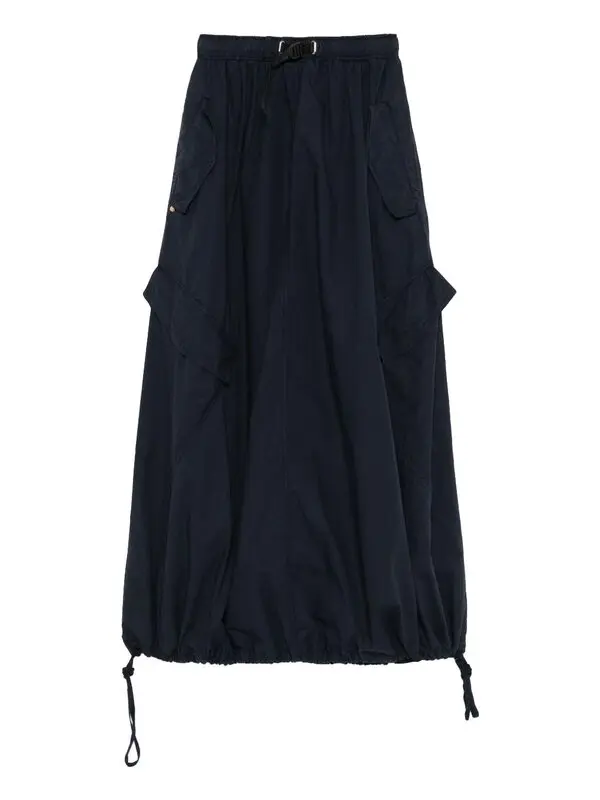 Woolrich Cotton A-line Long Skirt - Blue