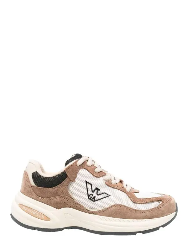 Emporio Armani Logo Sneakers - Brown