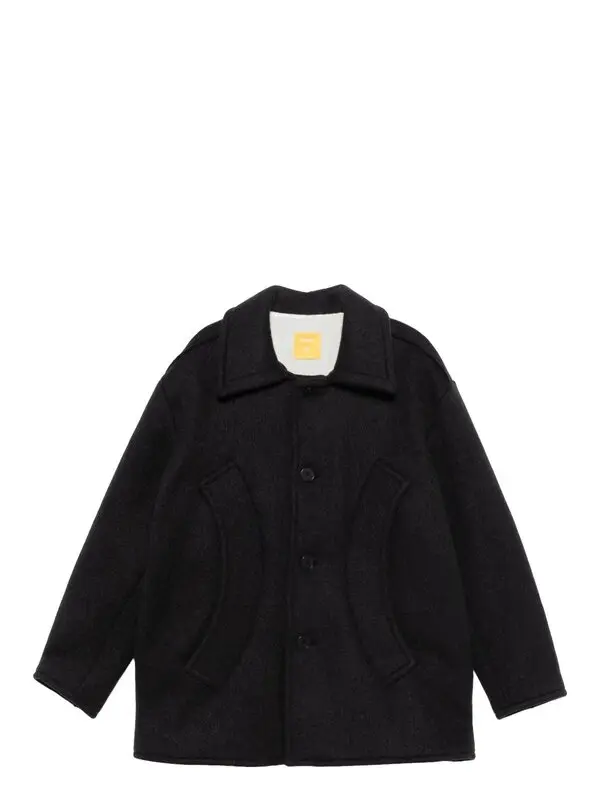 AIREI Medium Coat With Buttons - Black