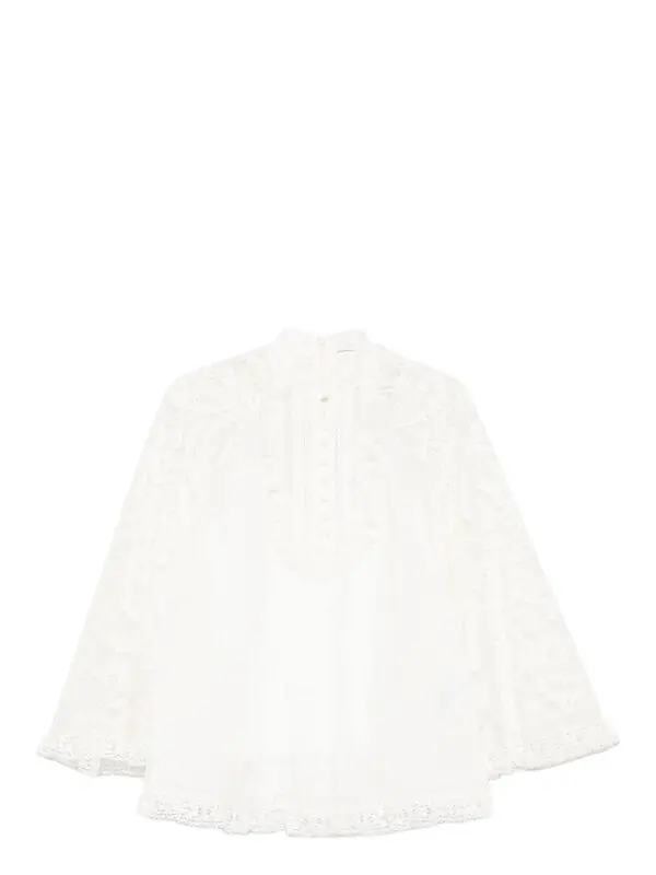 Zimmermann Ascension Lace Detail Tunic - Beige