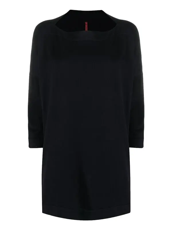 DANIELA GREGIS Cotton Boat-neck Sweater - Blue