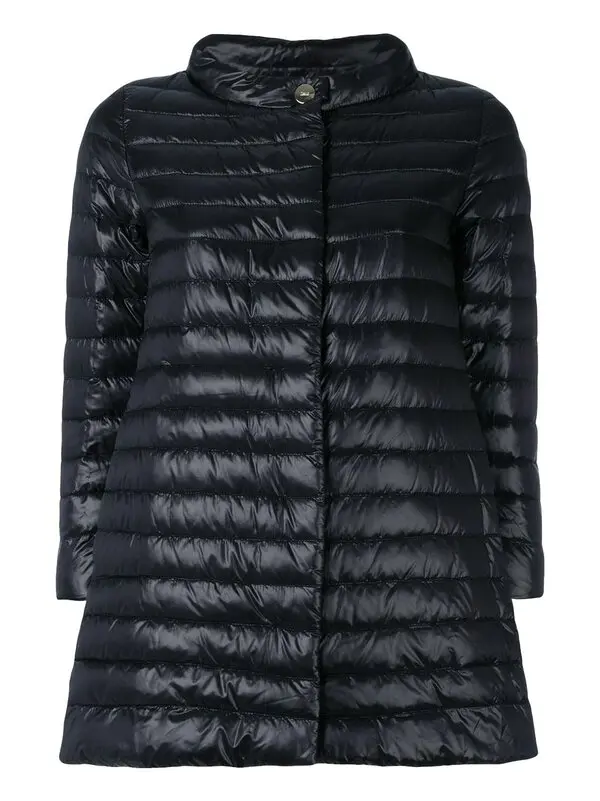 Emporio Armani Nylon Midi Down Jacket - Black