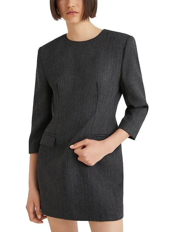 Marella Yamato Wool Mini Dress - Grey