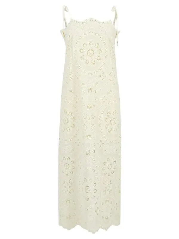 Zimmermann Rhiannon Embroidered Dress - White