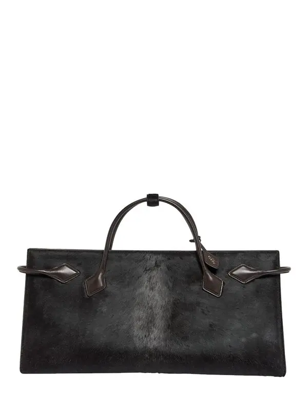 Alaïa Le Teckel Calf Hair Tote Bag - Chocolat