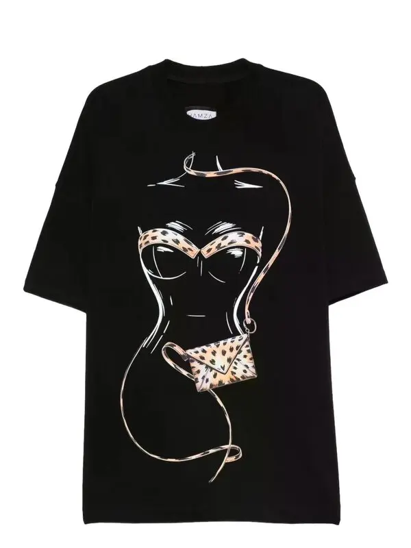 HAMZA Felina T-shirt Dress - Black
