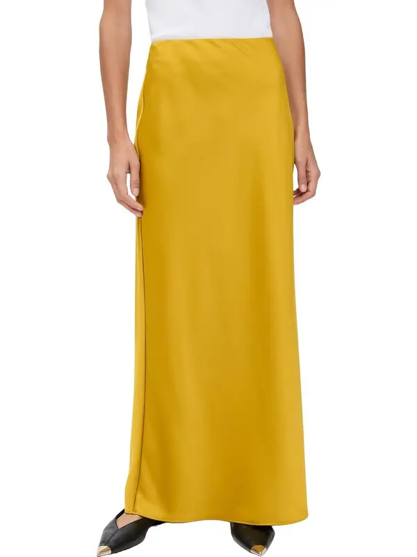 ALIGNE Harris Satin Skirt - Hot Mustard