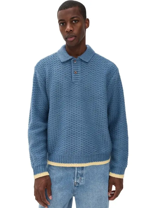Obey Loreto Polo Sweater - Captains Blue Multi