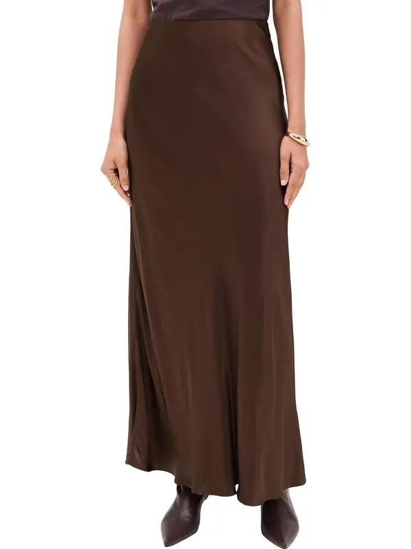 Rails Romina Satin Skirt - Espresso