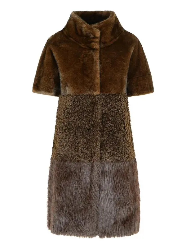 BULLY Polyester Faux Fur Coat - Brown