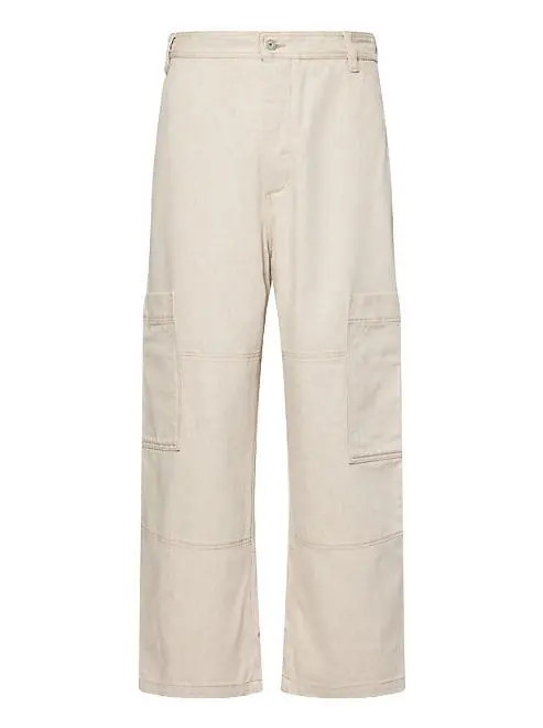 Jacquemus Patch-pocket Cotton-blend Cargo Trousers - Light Beige