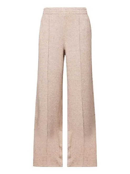 Paige Harper Wide-leg Knitted Trousers - Heathered Camel