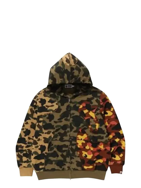 BAPE 1st Camo Upcycled Relaxed Fit Full Zip Hoodie - Multicolor