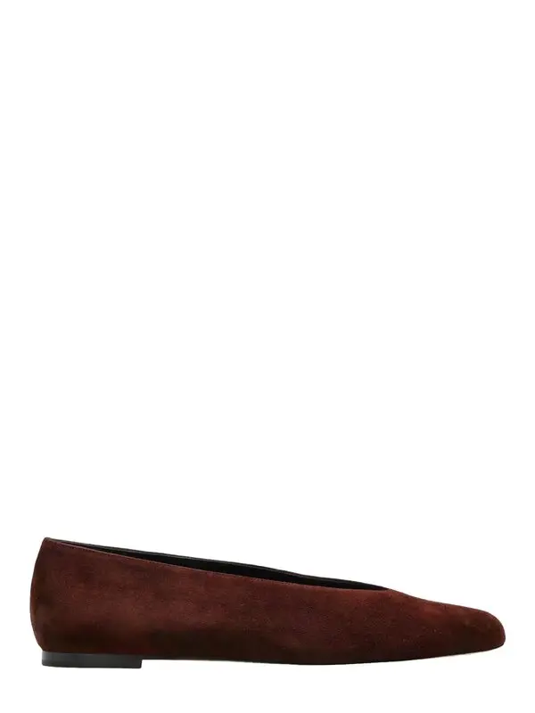 NEOUS Pointed-toe Suede Flats - Brown