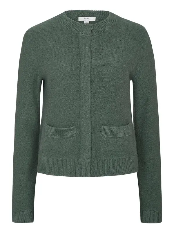 Vince Shrunken Crewneck Cardigan - Deep Patin