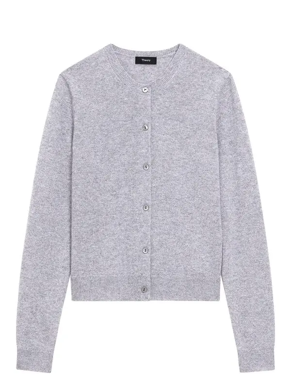 Theory Cashmere Cropped Cardigan - Husky - Pg
