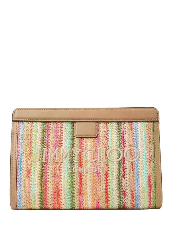 JIMMY CHOO Avenue Clutch - Brown