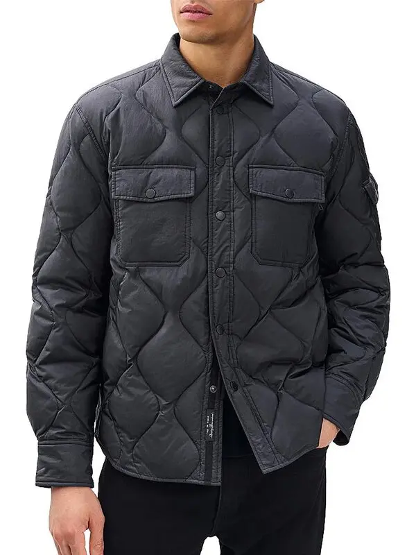 Rag & Bone Dane Quilted Down Jacket - Dark Shadow