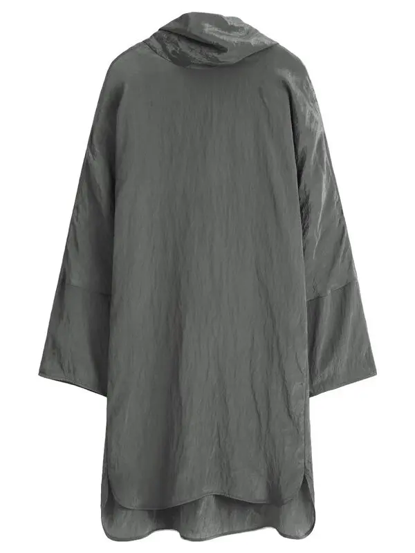 Cos Crinkled-satin Mini Dress - Gray