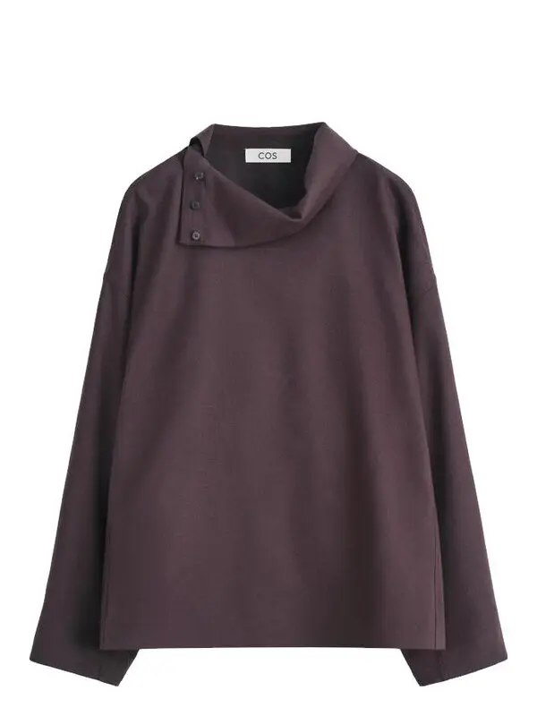 Cos Wool-flannel Top - Red
