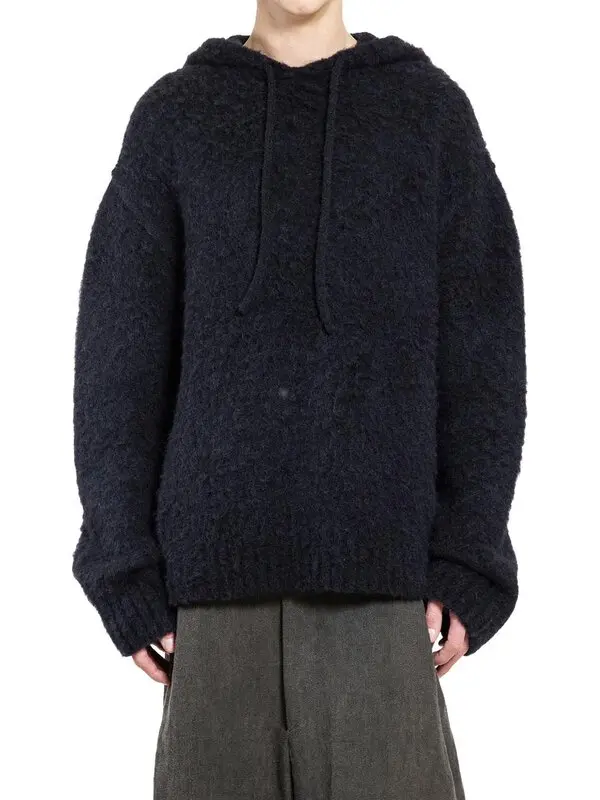 UMA WANG Hooded Top - Black