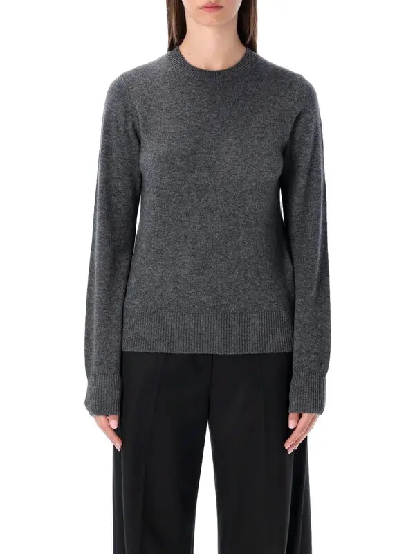 RHEA COSTA Wool Cashmere Crewneck Sweater - Mid Grey
