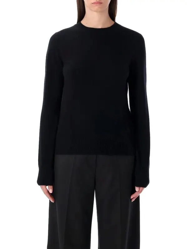 RHEA COSTA Wool Cashmere Crewneck Sweater - Black