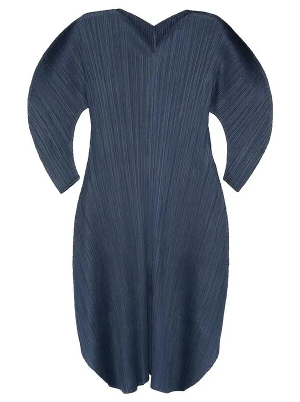 Issey Miyake Asymmetric Hem Dress - Blue
