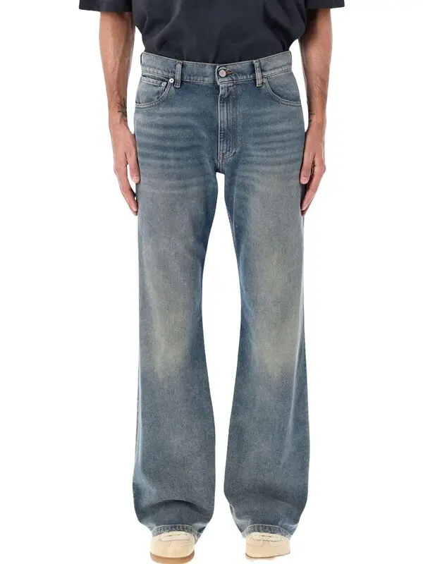 MAISON MARGIELA Wide Leg Jeans - Med Blue