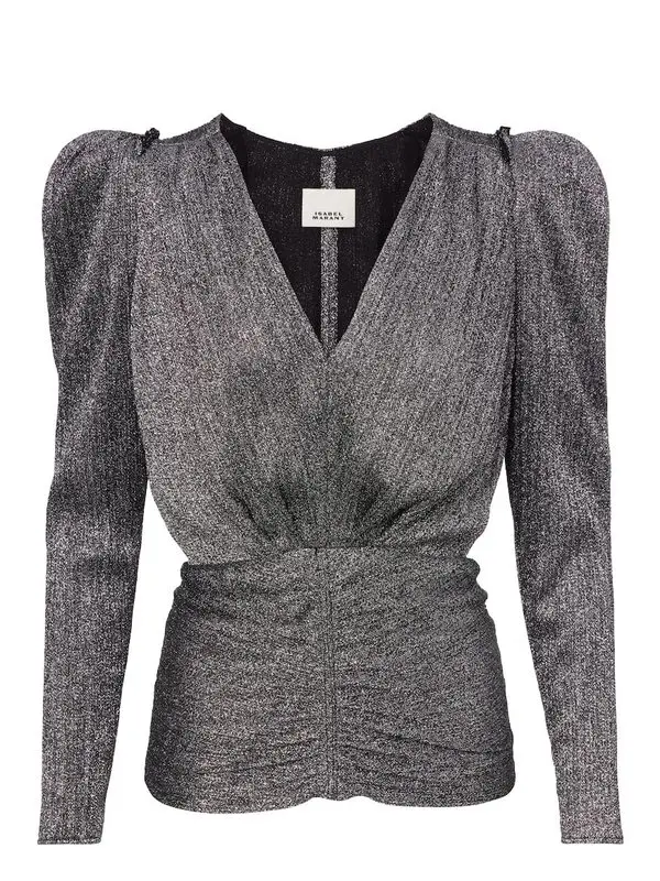 Isabel Marant Marlin Embellished Top - Silver