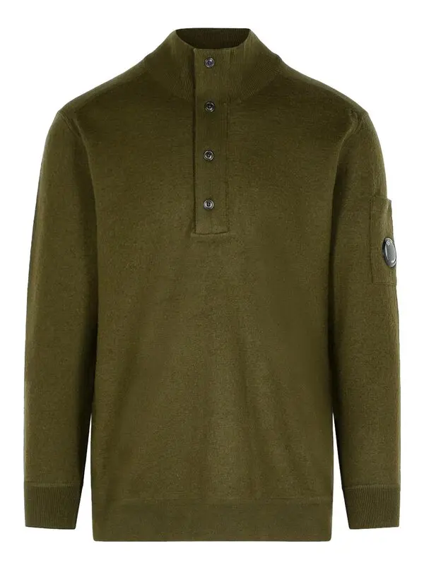 C.P. COMPANY Grs' Wool Blend Sweater - Green
