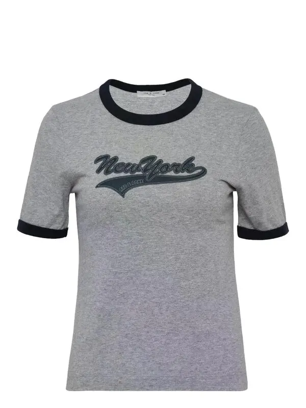 Rag & Bone Ringer-detail Tee - Grey