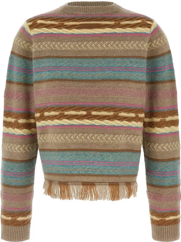 Guest In Residence Striped Wool And Cashmere Sweater - Multicolor