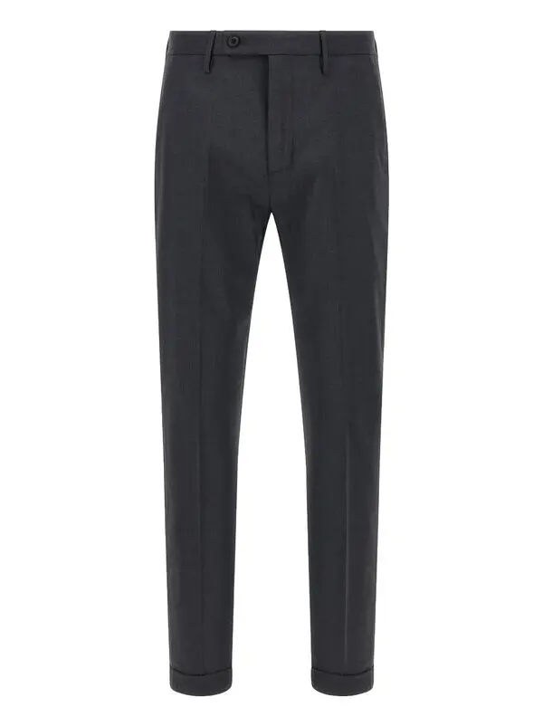 DEPARTMENT 5 Straight Leg Stretch Wool Chinos - Gray