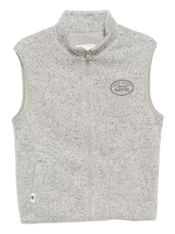 CHOCOOLATE Logo-embroidered Gilet - Grey