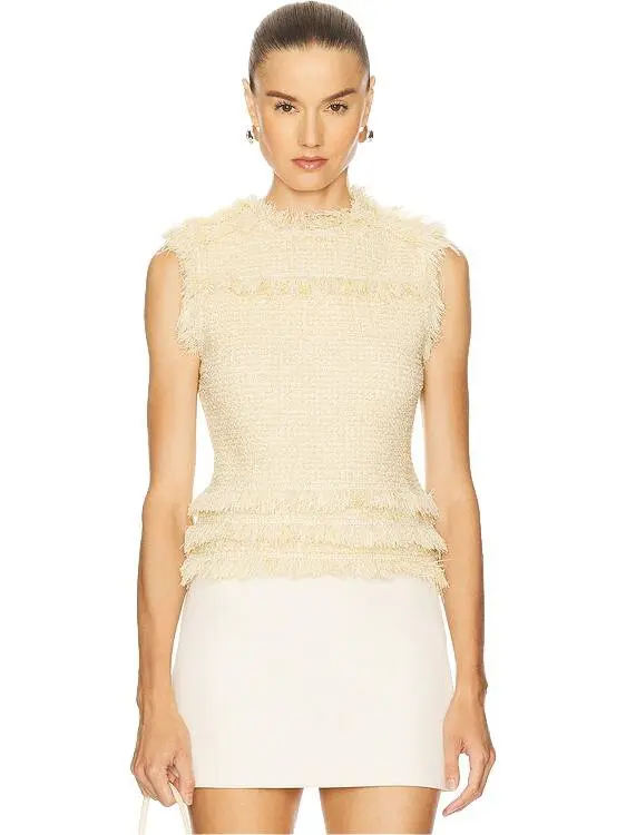Ulla Johnson Kassi Knit Tweed Top - Lumin